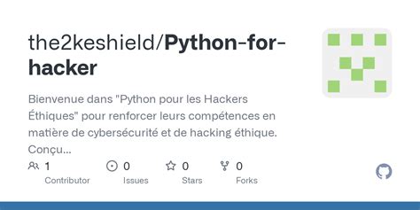 GitHub The2keshield Python For Hacker Bienvenue Dans Python Pour