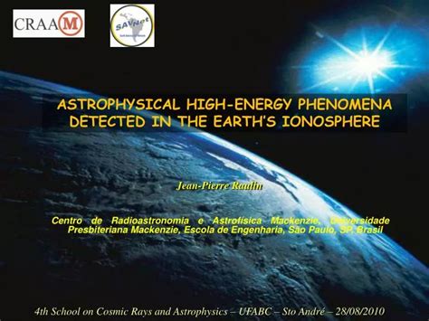 PPT ASTROPHYSICAL HIGH ENERGY PHENOMENA DETECTED IN THE EARTHS IONOSPHERE PowerPoint