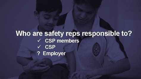 The Role Of The Csp Safety Rep Presented