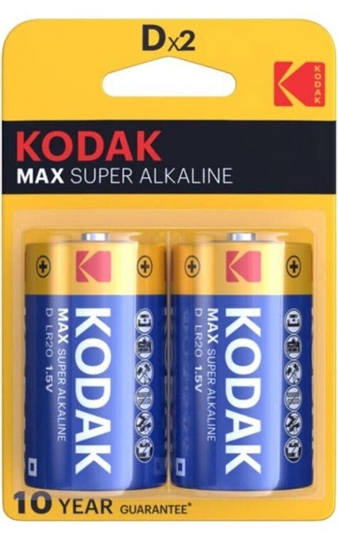 Kodak Max Pila Alcalina D Lr20 Blister2