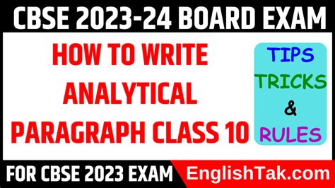 How To Write Analytical Paragraph Class Board Exam