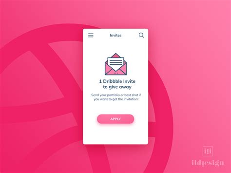 Dribbble Invite Ui Design By Ildiko Gaspar On Dribbble