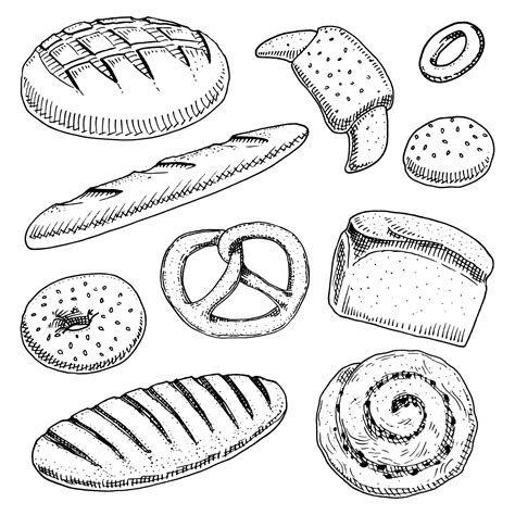 Pan Y Pastelería Donut Pan Largo Baguette Y Cupcake Y Bollo Dulce O