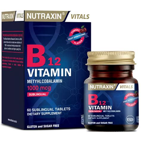 Nutraxin B12 Vitamin 1000 Mcg 60 Dilaltı Tablet