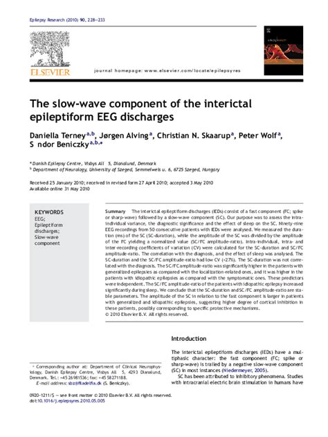 Pdf Characterization Of Interictal Epileptiform Discharges With Time