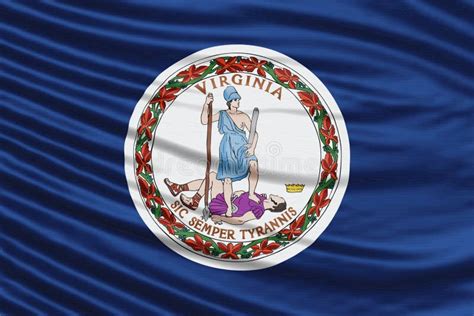 Virginia State Flag Wave Close Up Virginia Flag Stock Image Image Of