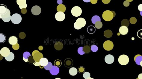Beautiful Abstract Animation Of Multicolored Circles Appearing And Disappearing On The Black