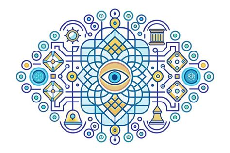 Abstract Ai Driven Digital Identity Elements Concept Biometric Patterns