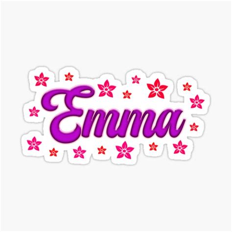 Emma Emma Personalized Name Emma Name I Love Emma Sticker For