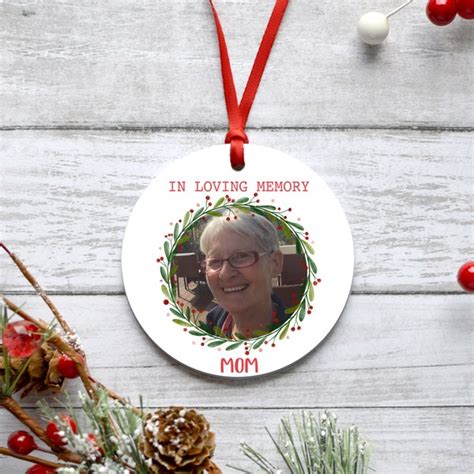 Personalised Christmas Tree Bauble In Loving Memory Memorial Etsy Uk