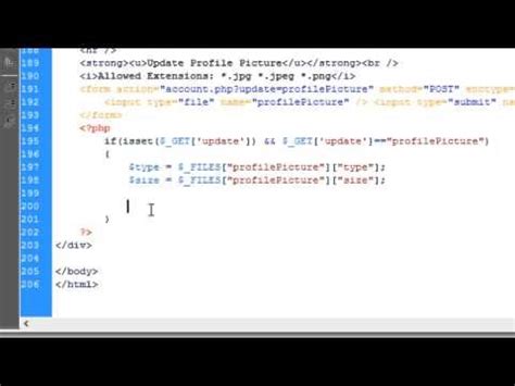 Php Profile System Adding Upload Image Feature Part Youtube