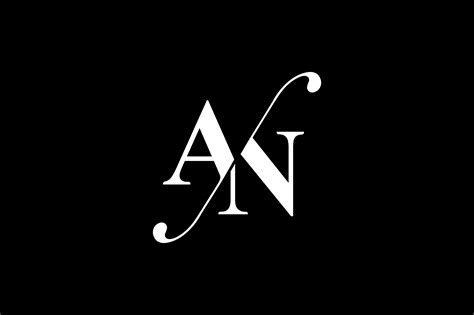 AN Monogram Logo Design By Vectorseller TheHungryJPEG