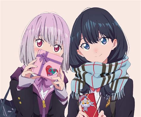 Ssssgridman Android960×800待ち受け 宝多六花and新条アカネ 制服バレンタイン アニメ スマホ用画像142702