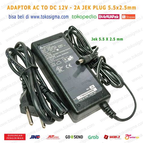 Jual ADAPTOR AC To DC 12V 2A JEK Plug 5 5 X 2 5 Mm Power Supply Adapter Shopee Indonesia