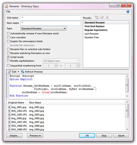Rename Scripts