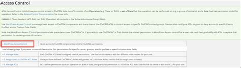 permissions and access control civicrm user guide civicrm documentation
