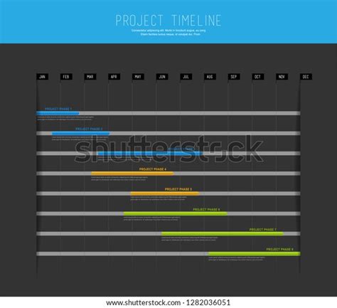 Project Timeline Graph Vector Illustration Background Stock Vector Royalty Free