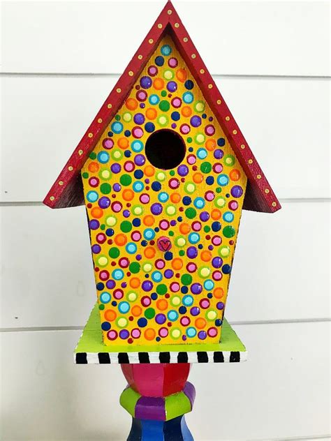 Hand Painted Birdhouses Birdhouse Craft Birdhouse Designs Bird