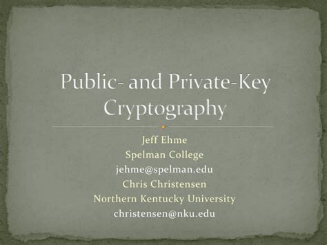 Symmetric Key Block Ciphers Northern Kentucky University