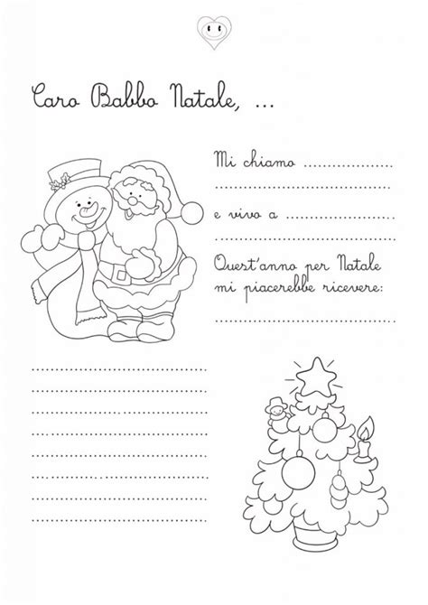 Letterina A Babbo Natale Da Stampare E Colorare Portalebambini It