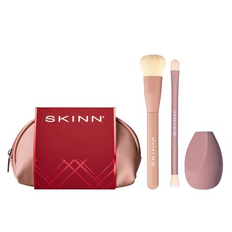 Skinn Brush And Sponge T Set With Cosmetic Bag Hsn