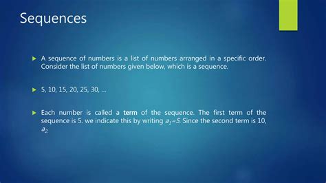 introduction to sequences and series pptx