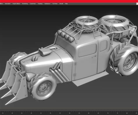 Artstation Mad Max Hot Rod 3d Car Model With Textures Resources