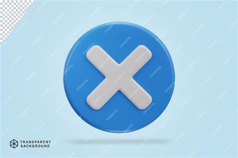Premium Psd Cross Icon Rejection Symbol Icon 3d Render