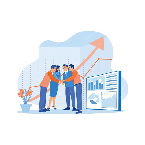 Premium Vector Diverse Businesspeople Standing And Holding Hands