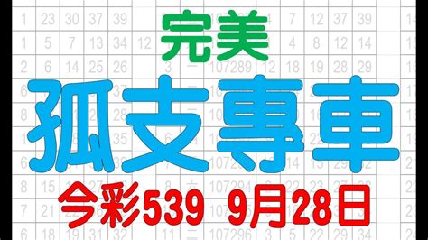 【神算539】9月28日 上期中14 34 今彩539 孤支專車 Youtube