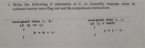 solved 2 write the following if statements in c in