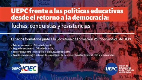 UEPC frente a las políticas educativas desde el retorno a la democracia