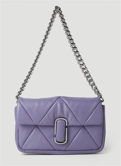 Marc Jacobs J Marc Puffy Shoulder Bag In Purple Marc Jacobs