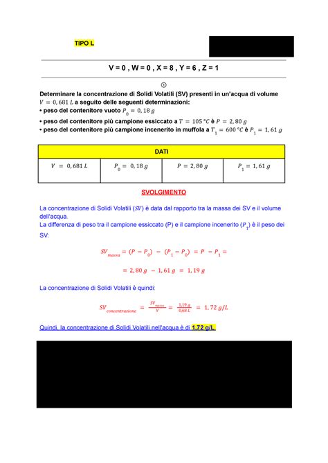Ingegneria Ambientale Elaborato 1 Tipo L Tipo L Vincenzo Dagostino