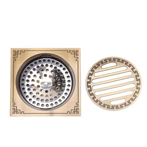TMISHION Siphon de douche au sol Accessoire carré de grille de drainage
