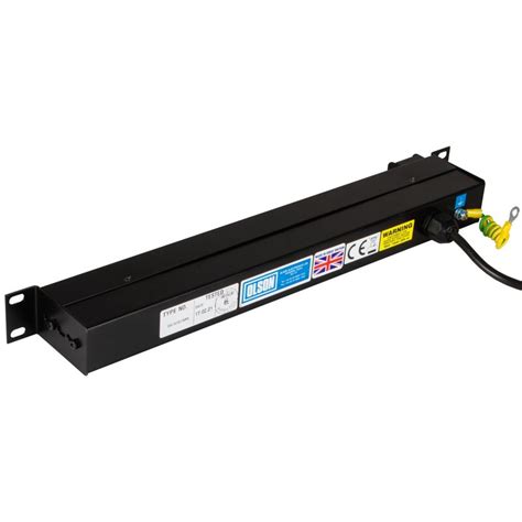 7 Way 19 Inch 1u Horizontal 13a Rack Mount Illuminated Main Switch 13a Plug Pdu Olson Direct
