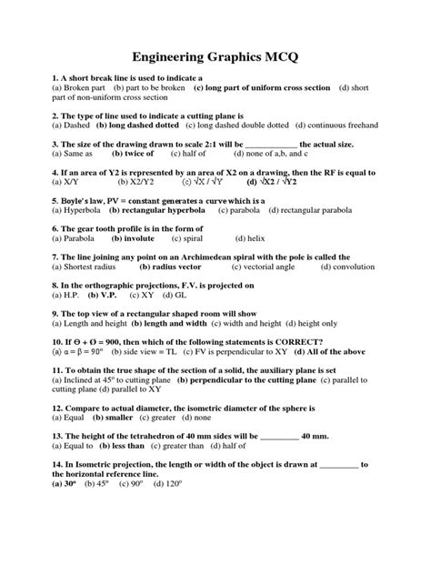 Multiple Choice Questions Full Pdf Ellipse Shape
