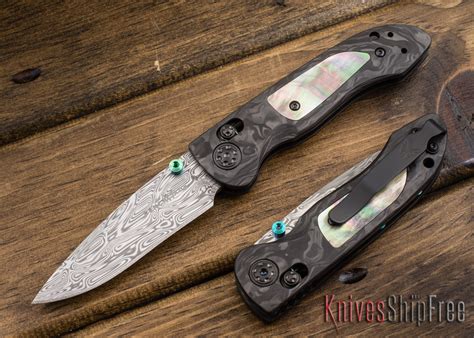 Benchmade Knives 698 181 Foray Gold Class Damasteel Marbled