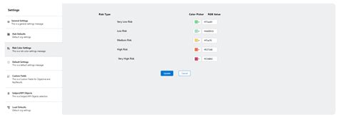 Risk Colour Settings Okrify