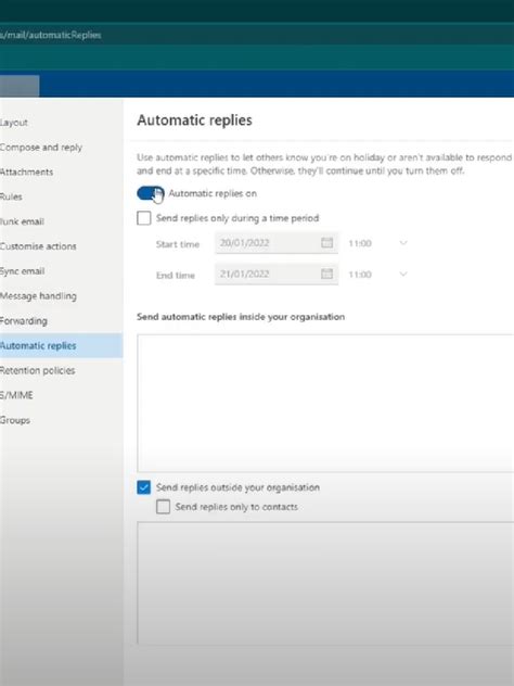 How To Set Automatic Replies From A Shared Outlook Mailbox Breakwater It