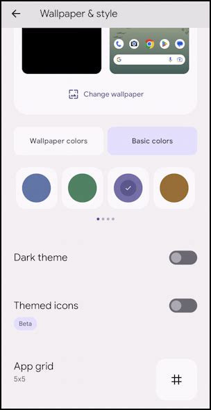 How Can I Try Out “themed Icons” In Android
