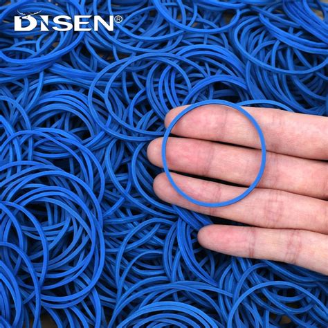 100pcs High Elastic Blue Rubber Bands Blue Latex Band Stretchable
