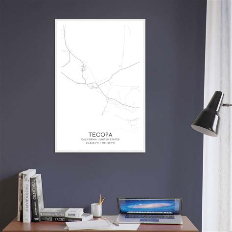 Tecopa California Map Poster Modern Home Decor Wall Art Print Custom