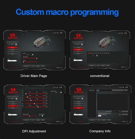 Redragon Predator M612 Usb Wired Rgb Gaming Mouse 8000 Dpi Programmable Game Mice Backlight