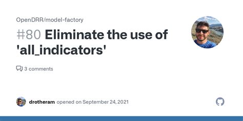 Eliminate The Use Of Allindicators · Issue 80 · Opendrrmodel