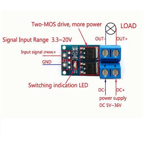 PCS DC V V A Max A MOSFET MOS FET Trigger Switch Driver Module KHz PWM Regulator