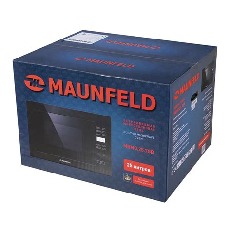 Встраиваемая микроволновая печь 60х39 см Maunfeld MBMO.25.7GB черная в ...