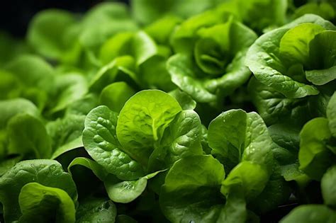 Premium Photo Organic Lettuce Garden Fresh Macro Shot