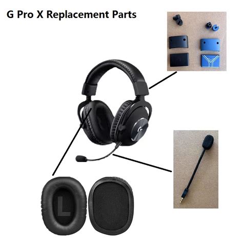 Logitech G Pro X Replacement Parts Hinge Plastic Buckle Swivel Screw Microphone Ear Pads