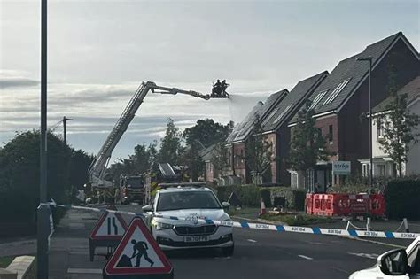 Firefighters Tackle Blaze For Hours As House Bursts Into Flames